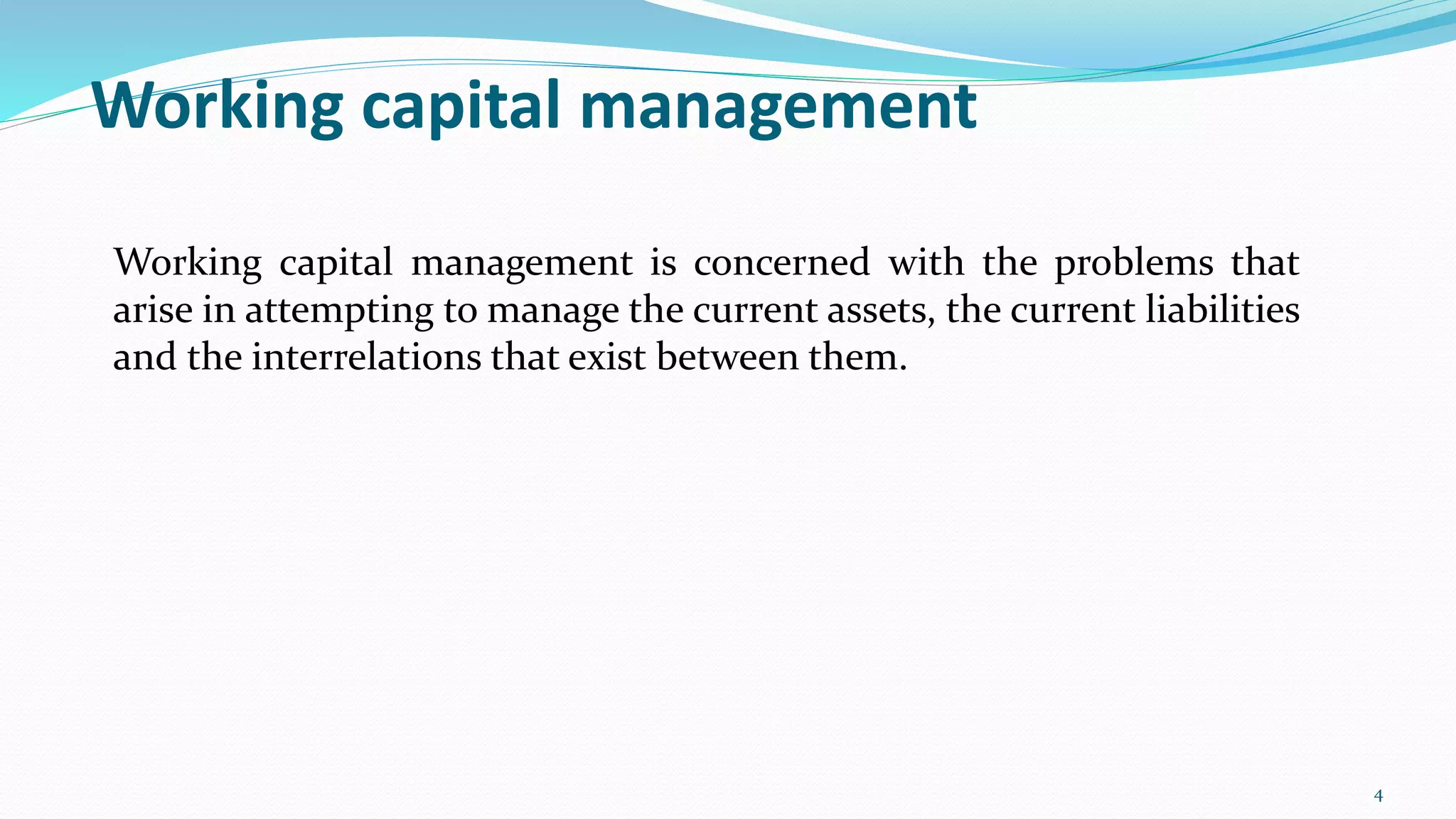 Working capital management ppt | PPTX