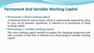 Working capital management ppt | PPTX