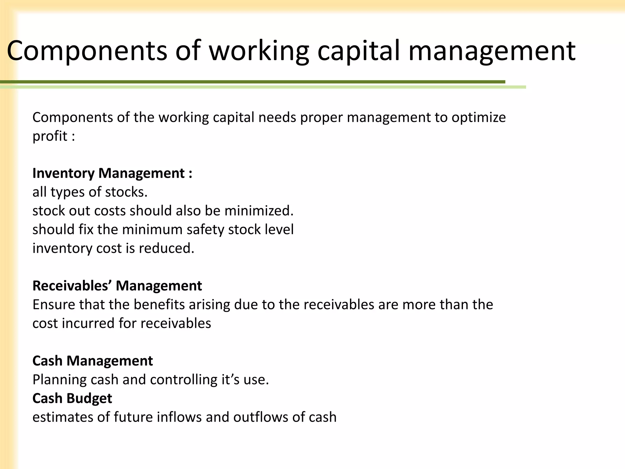 Working capital management_shweta_patil | PPT