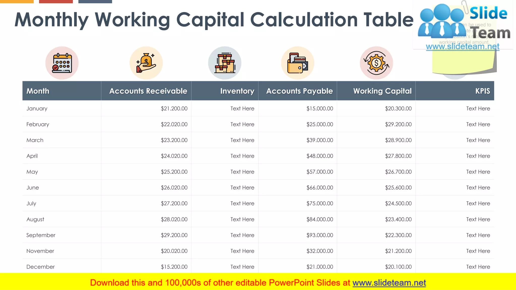 Working Capital Modeling PowerPoint Presentation Slides | PPT