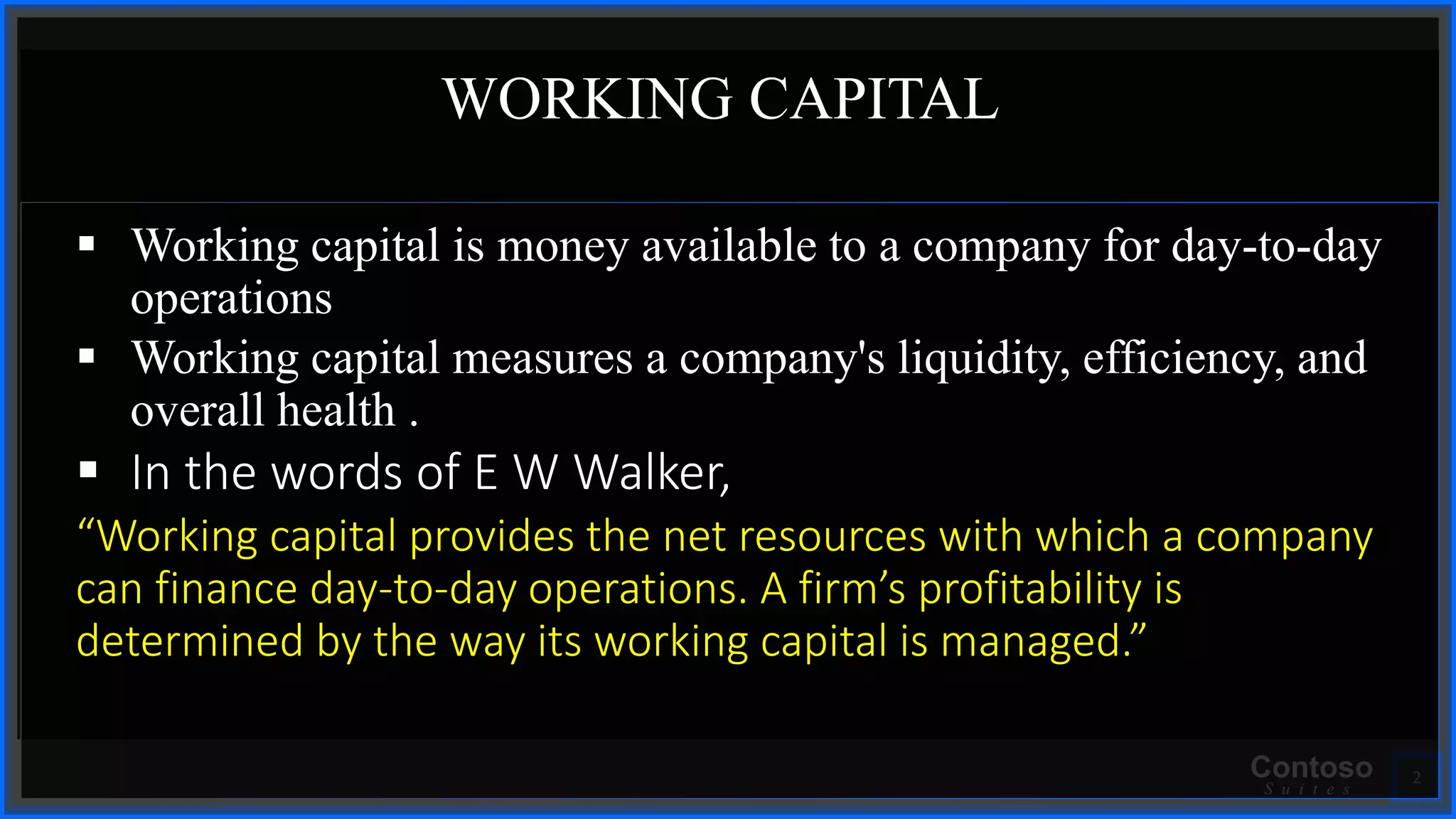 Working capital | PPTX