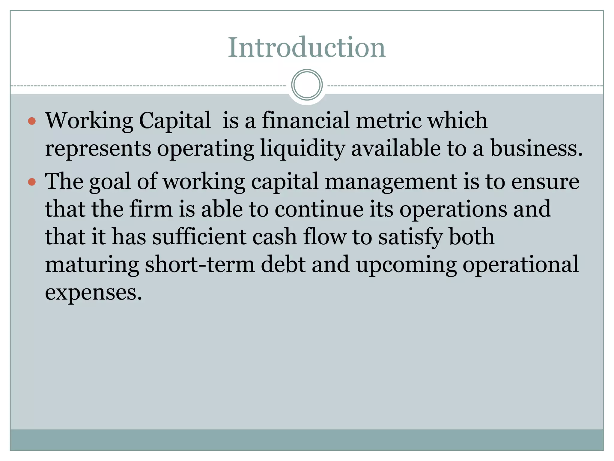 Working capital ppt | PPTX