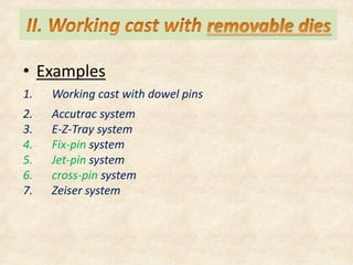 Working casts and dies | PDF