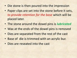 Working casts and dies | PDF