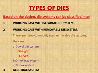 working casts and dies.ppt