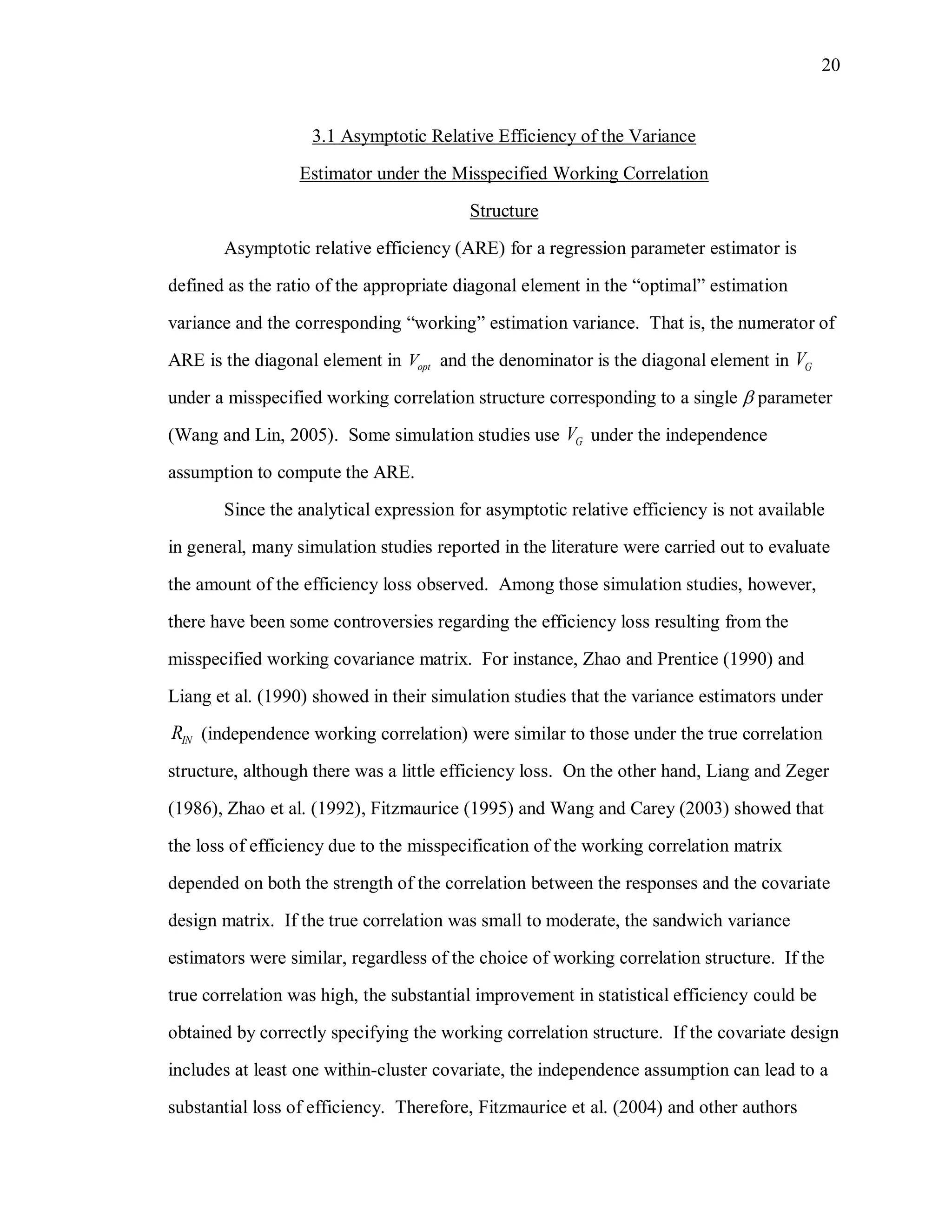 Working Correlation Selection In Generalized Estimating Equations Pdf