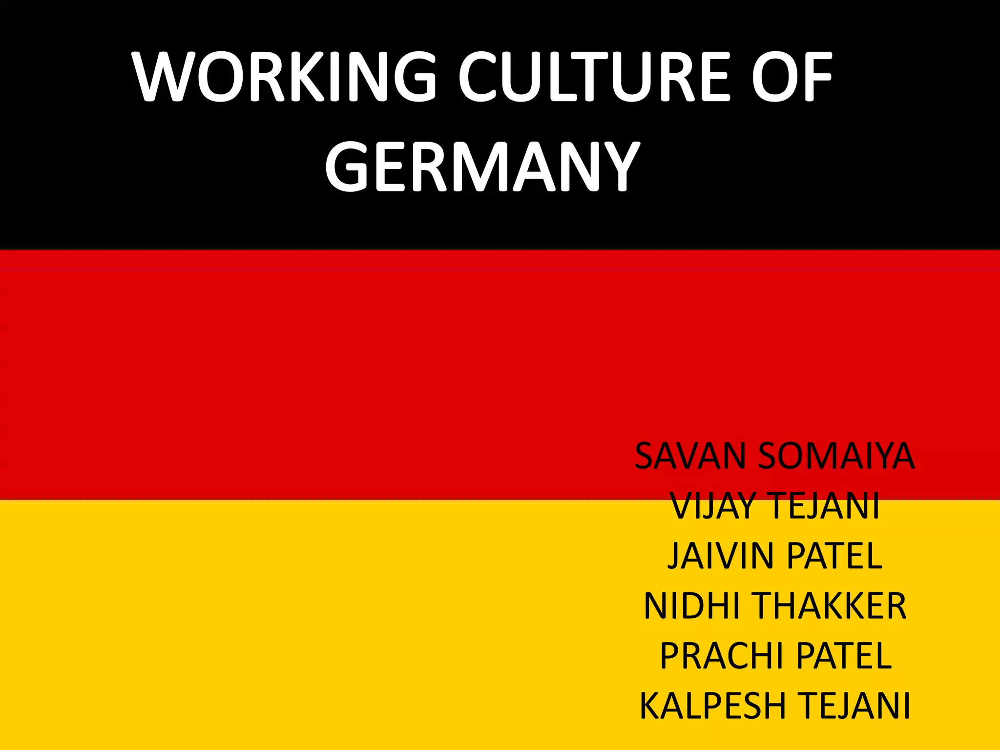Working culture of germany | PPT