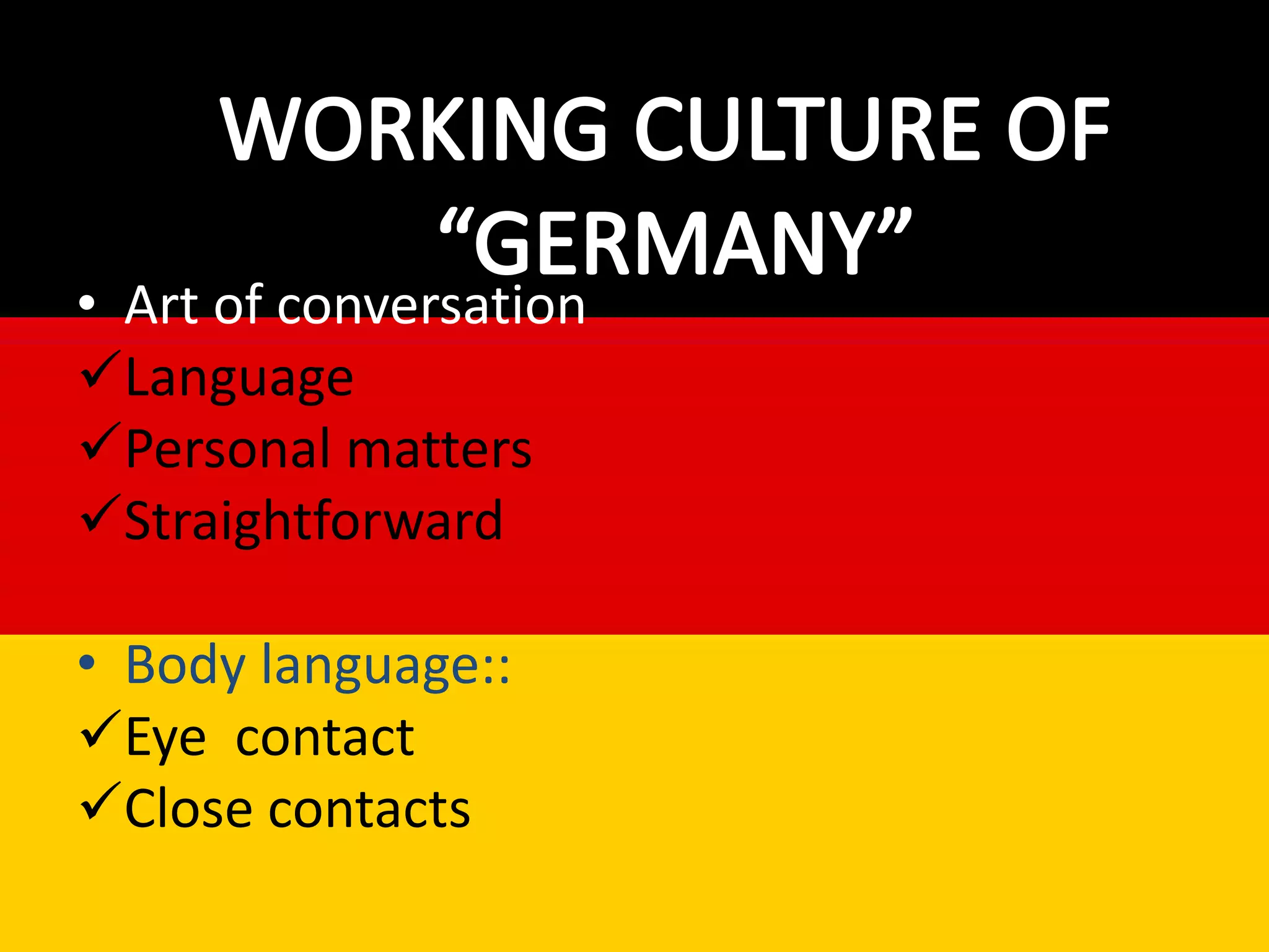 Working culture of germany | PPT