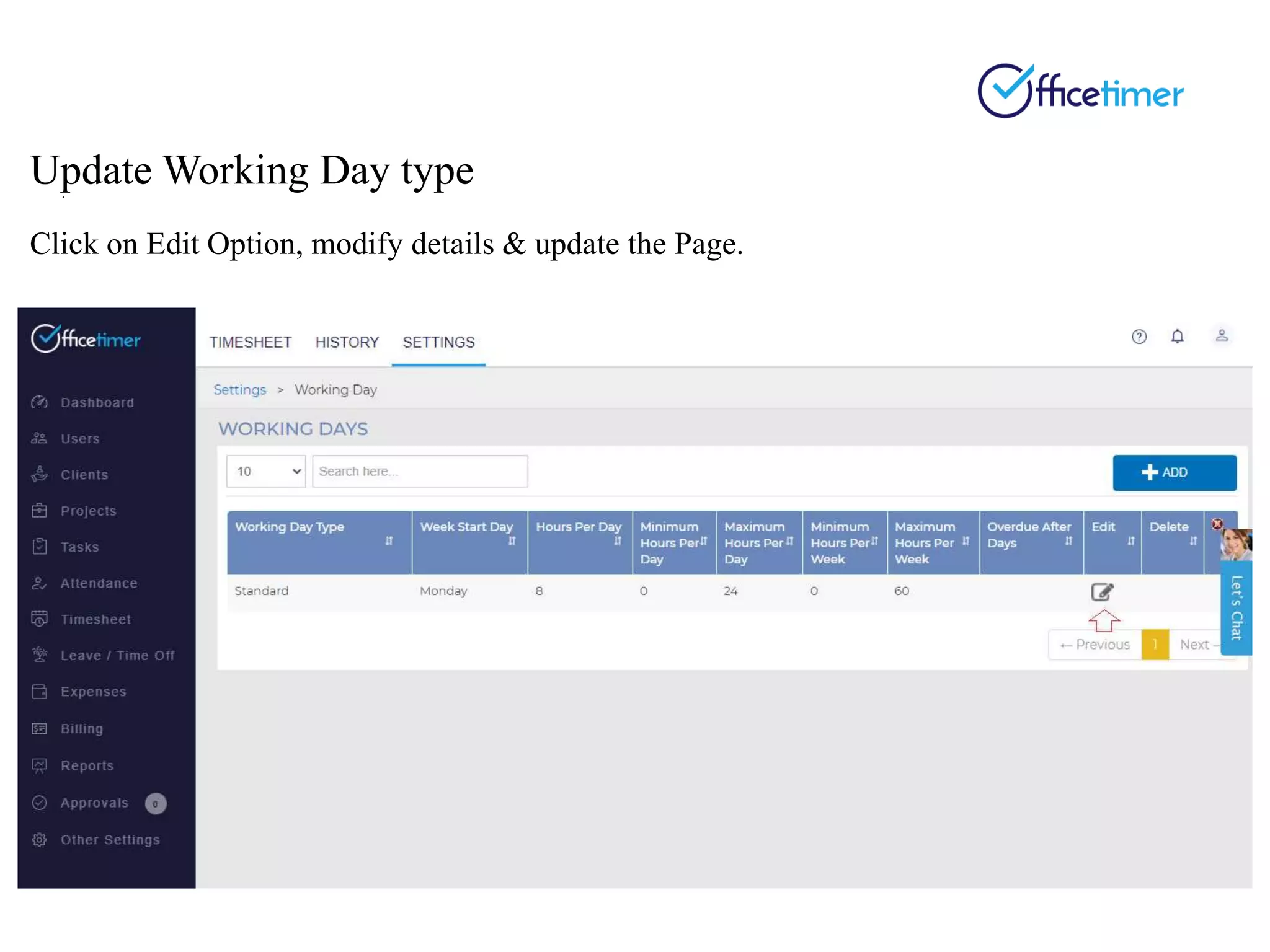 Working Days Setup in OfficeTimer - OfficeTimer Fully Free Time Tracking, HR and Project ...