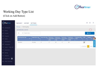 Working Days Setup in OfficeTimer - OfficeTimer Fully Free Time ...
