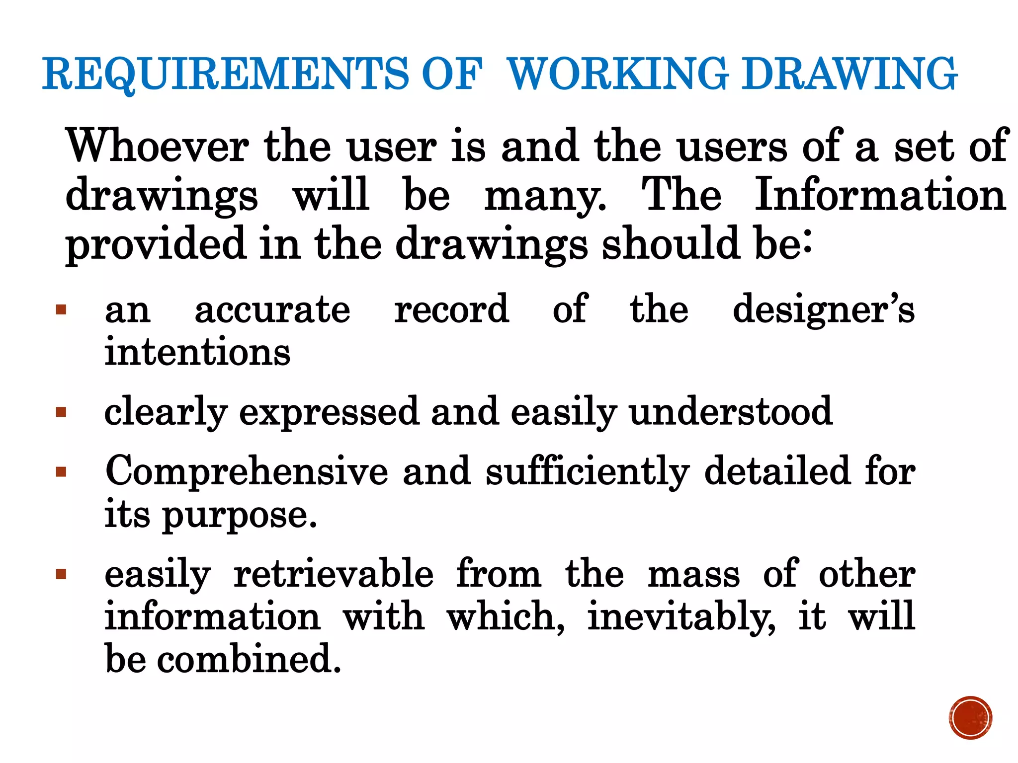 Working drawing and detailing | PPTX