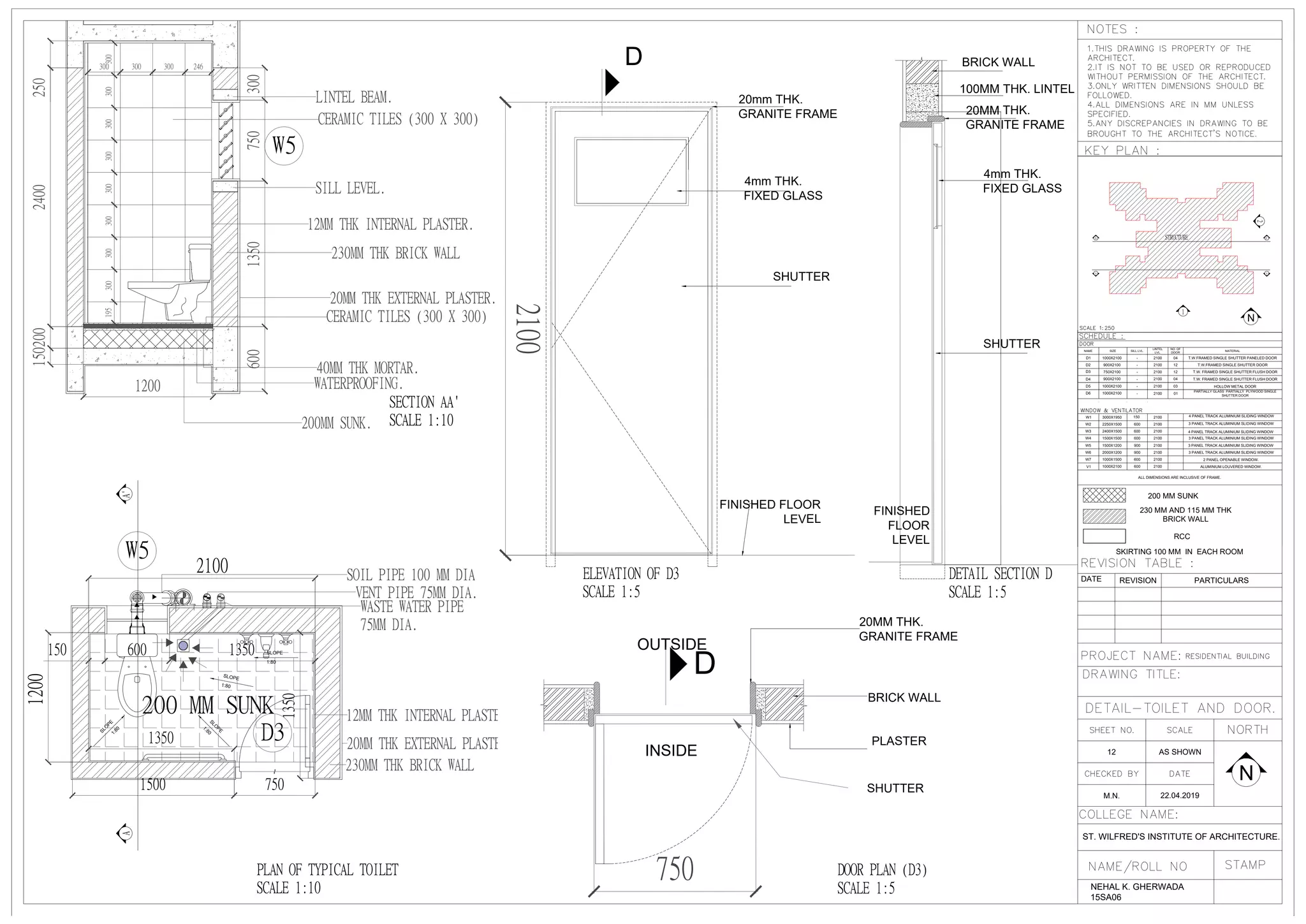 Working drawing of a residential building. | PDF