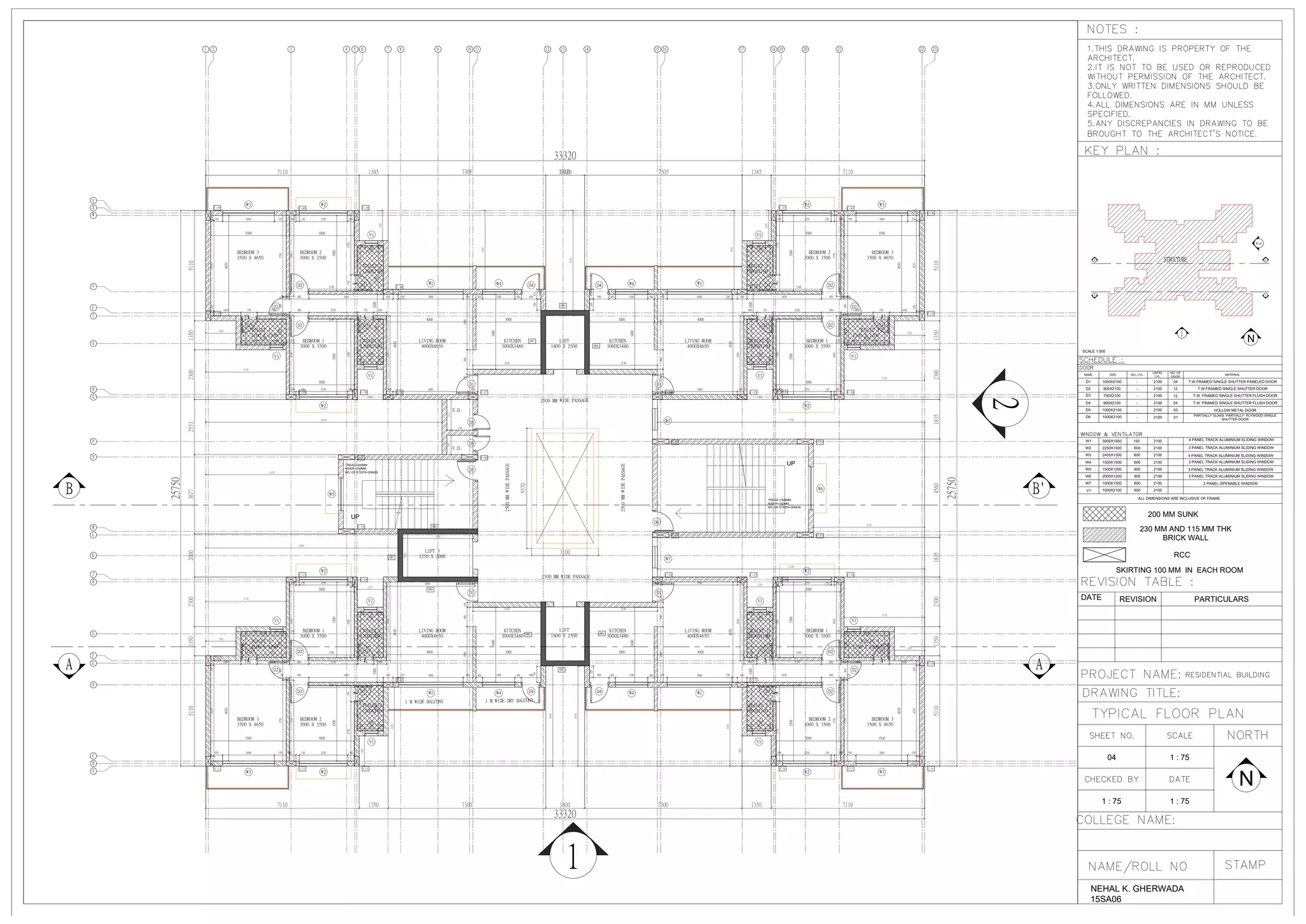 Working drawing of a residential building. | PDF