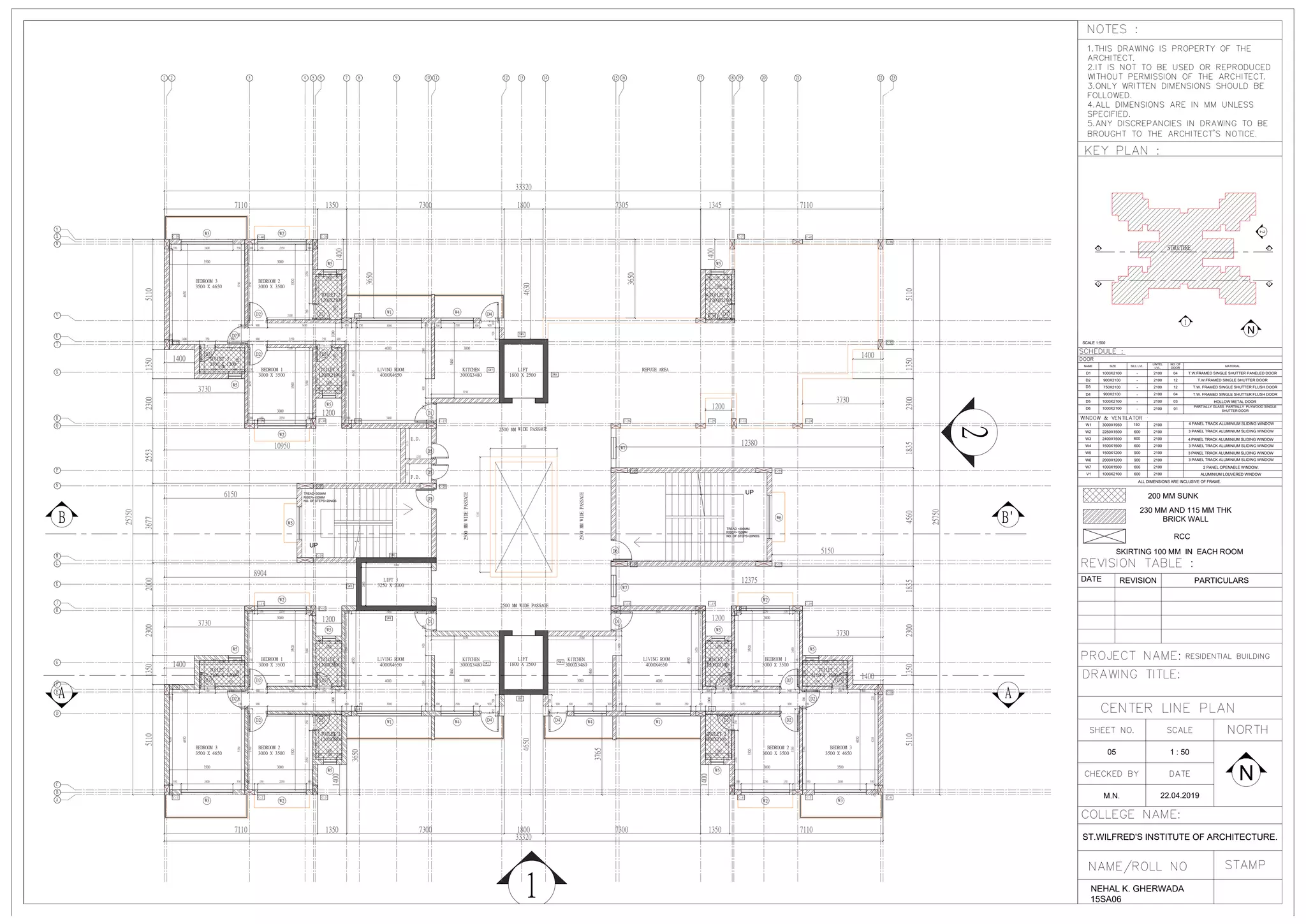 Working drawing of a residential building. | PDF