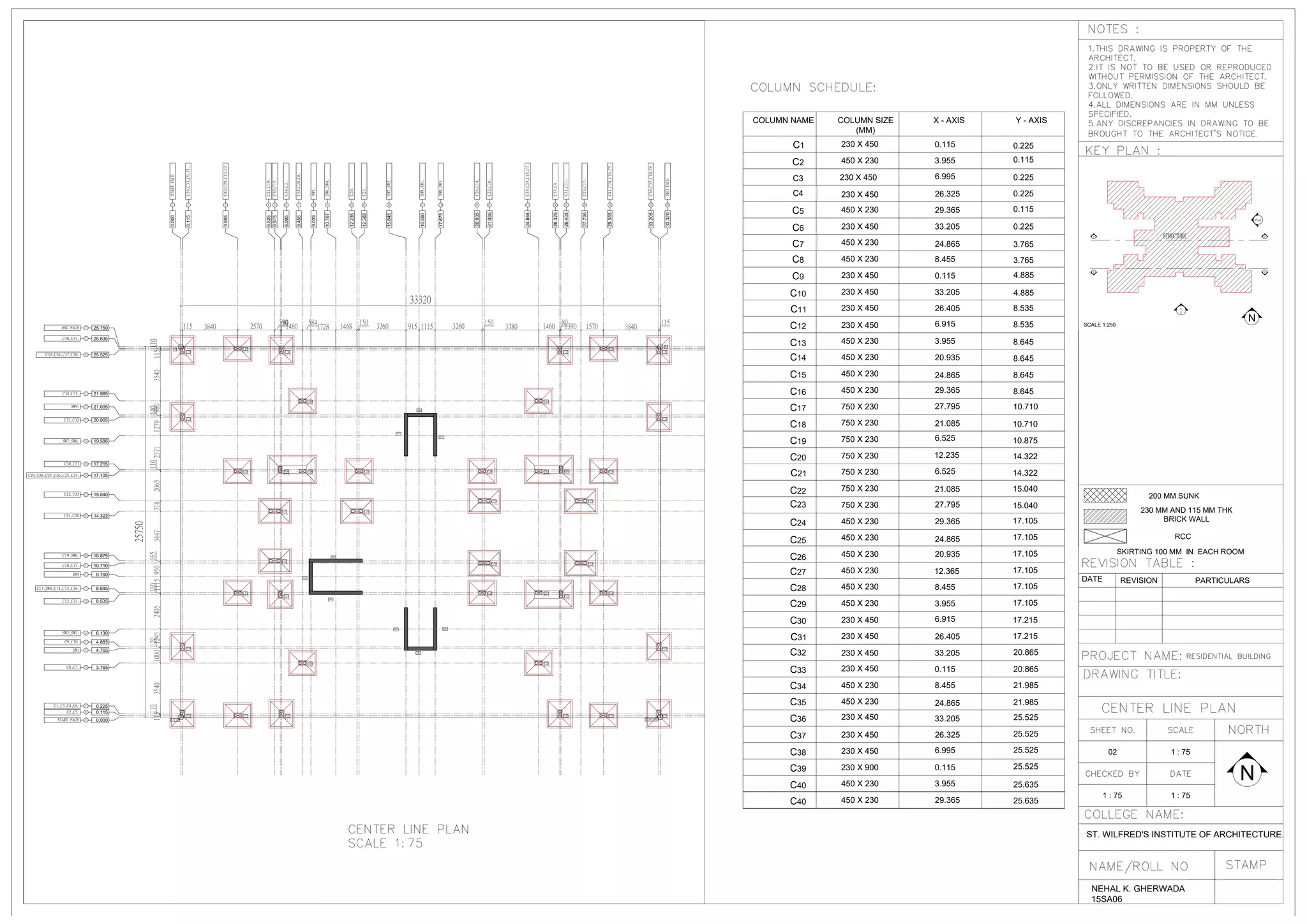 Working drawing of a residential building. | PDF