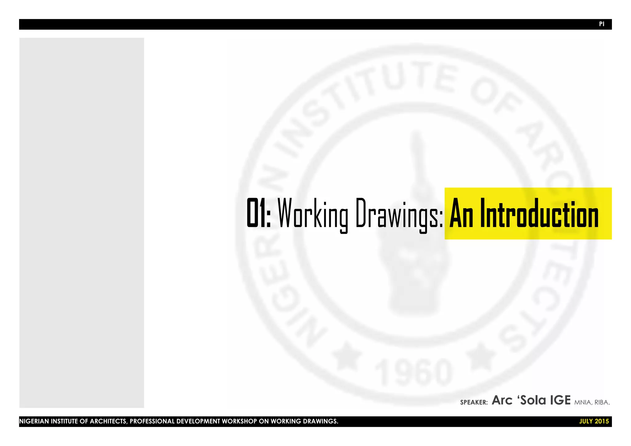 Working Drawings Checklists | PDF
