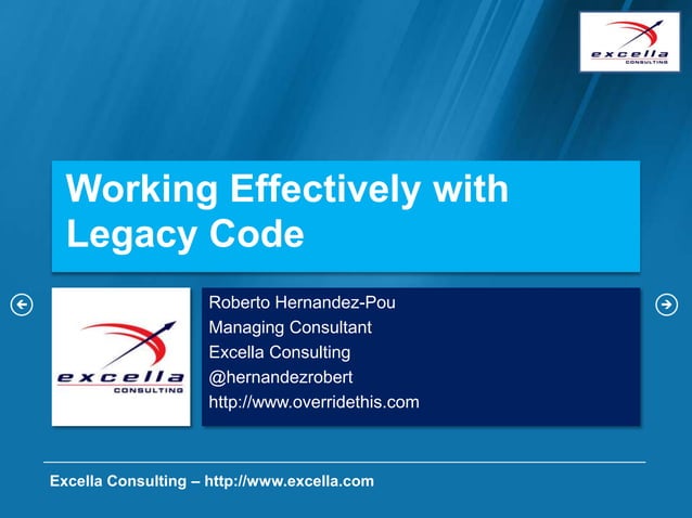 Working Effectively With Legacy Code | PPT