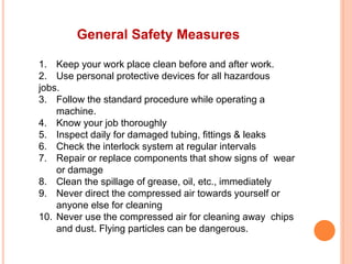 Working elements of Pneumatic System with Circuits, Safety ...