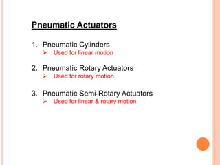 Working elements of Pneumatic System with Circuits, Safety ...