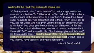 Working for the food that endures | PPT