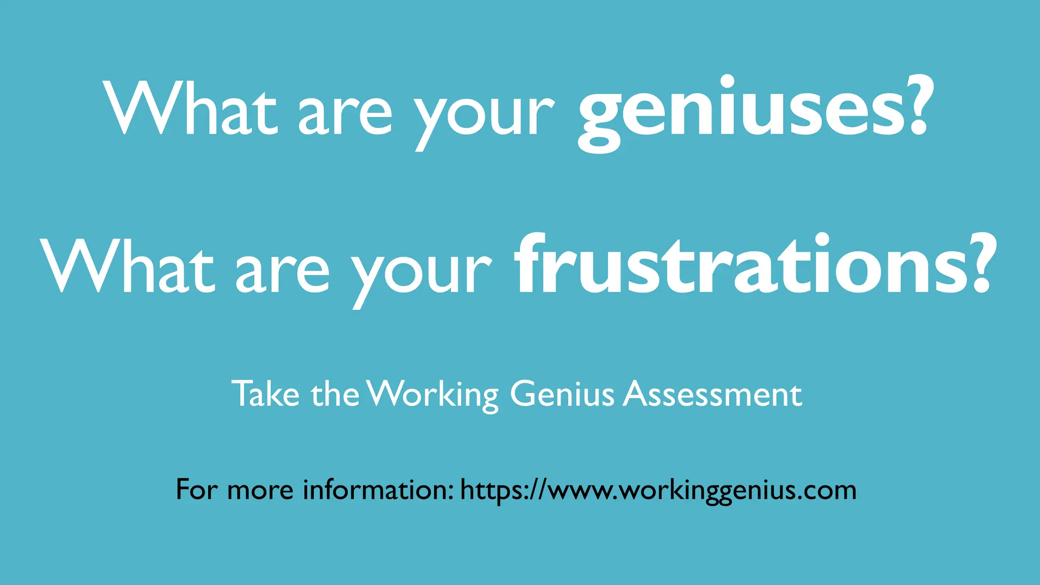 Working Genius.Six Types of Working Genius | PPTX