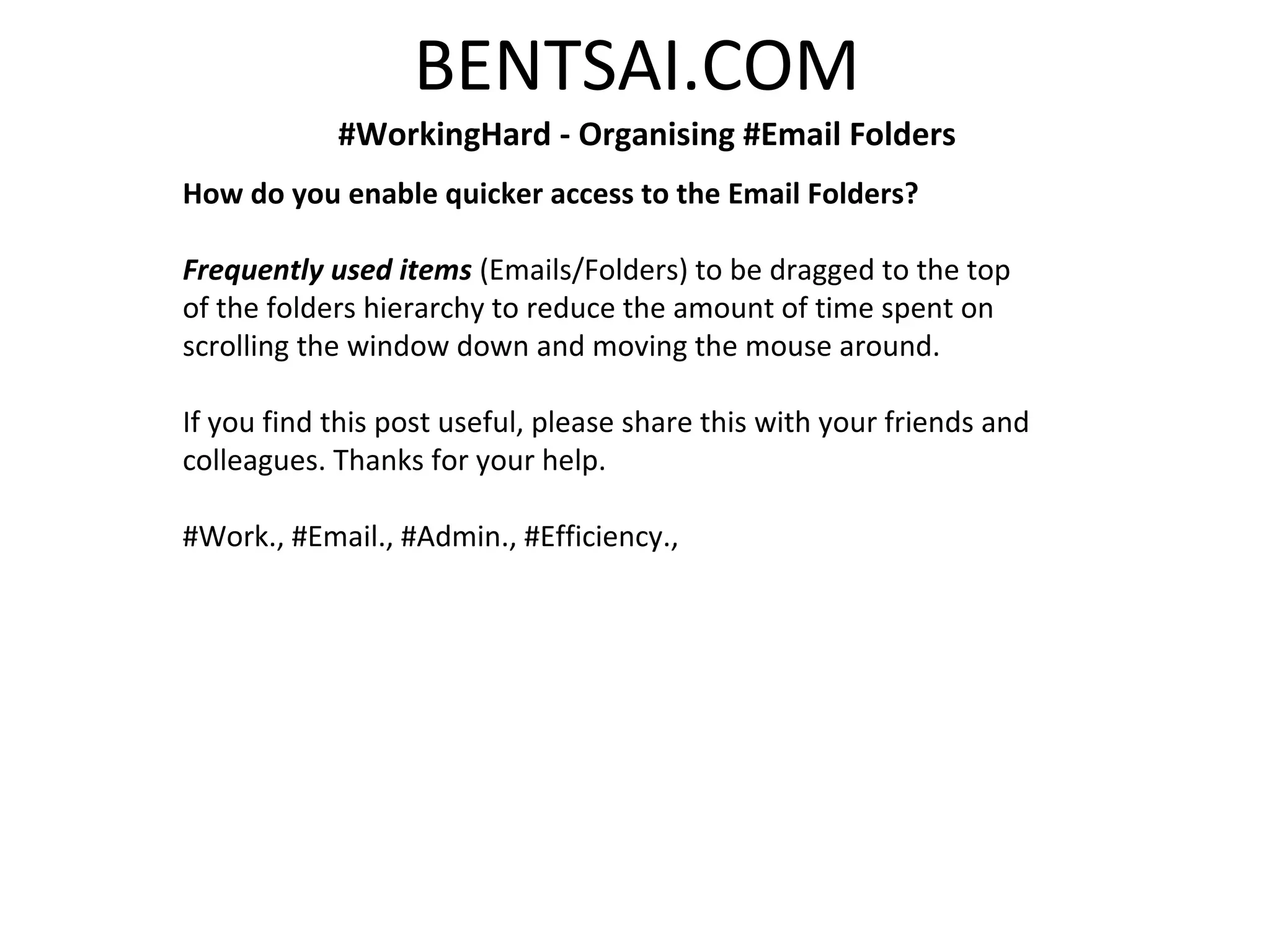 #Working hard organising #email folders | PPT | Email | Internet