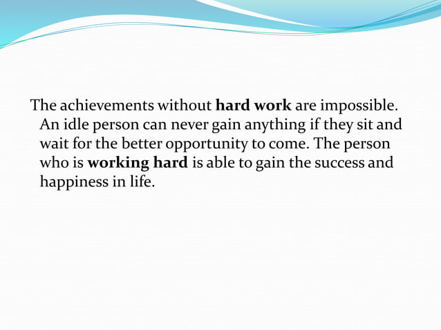 Hard Work | PPTX | Career Advice | Careers