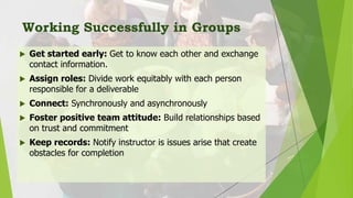 Working in Groups | PPTX