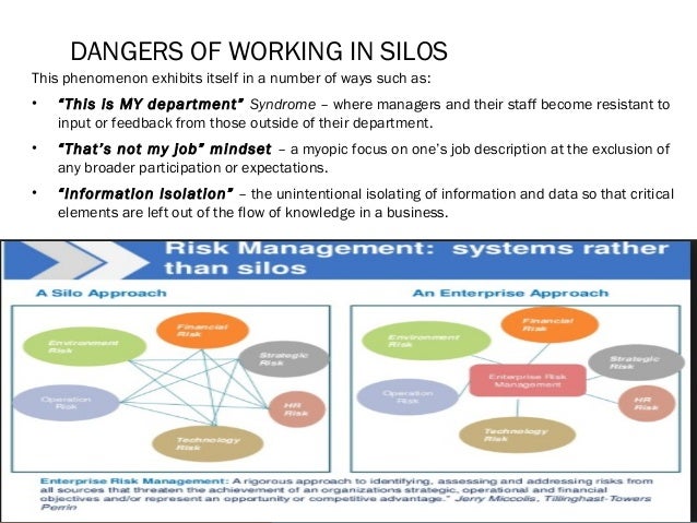 Working in silos....