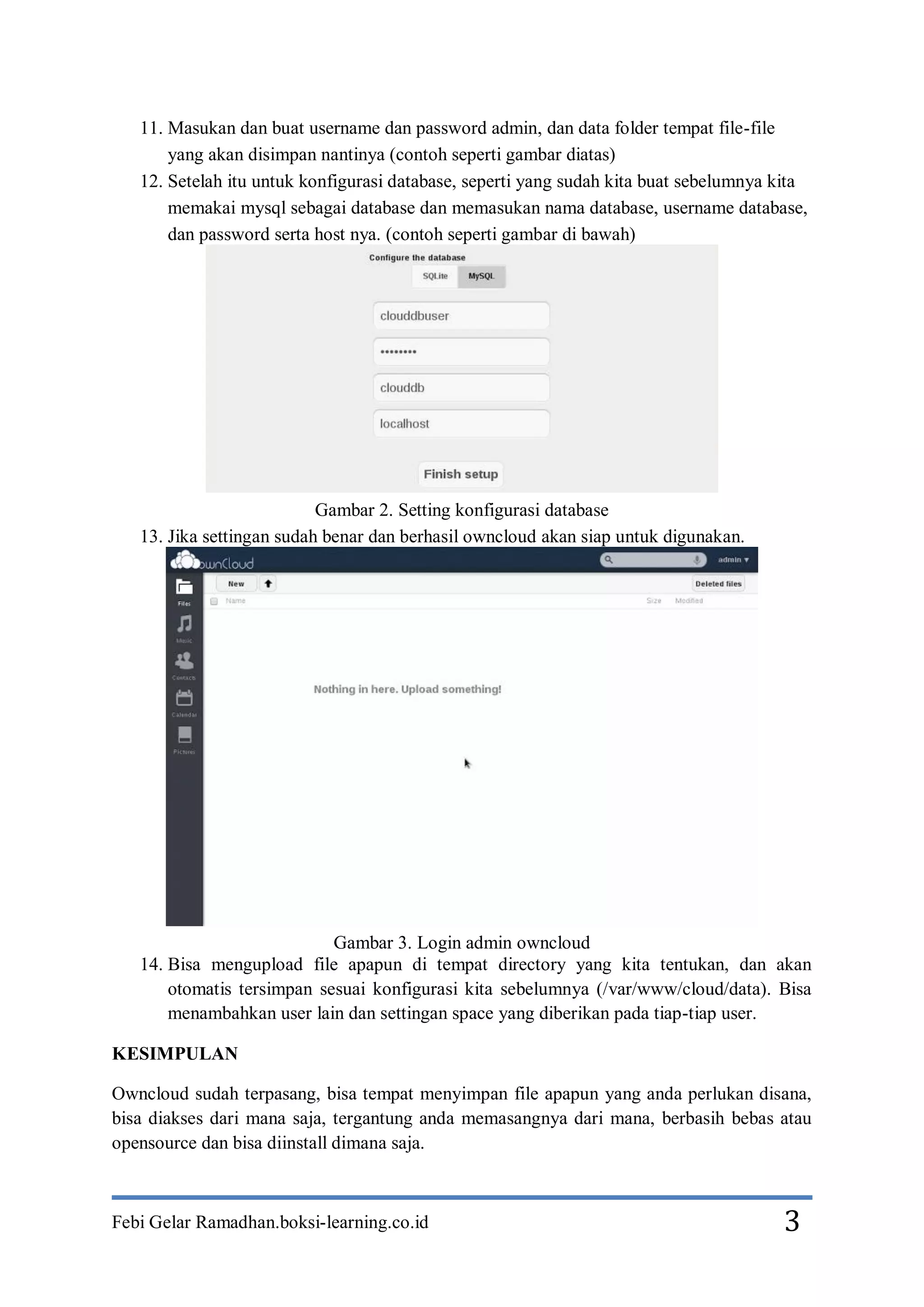 Working Instruction Instalation Owncloud On Centos 6 | PDF