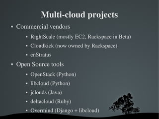Working in the multi-cloud with libcloud | PPT