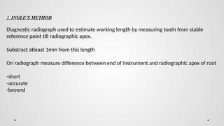 working length by different method dental | PPT