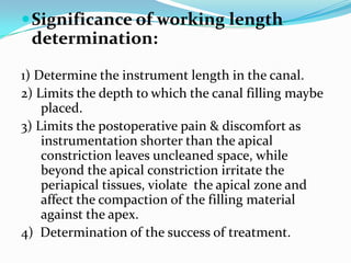 Working length determination | PPTX