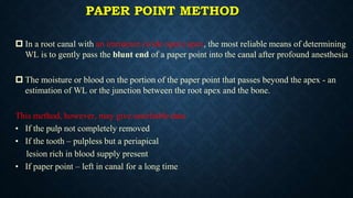 Working length determination IN ENDODONTICS | PPTX
