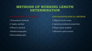 Working length determination IN ENDODONTICS | PPTX