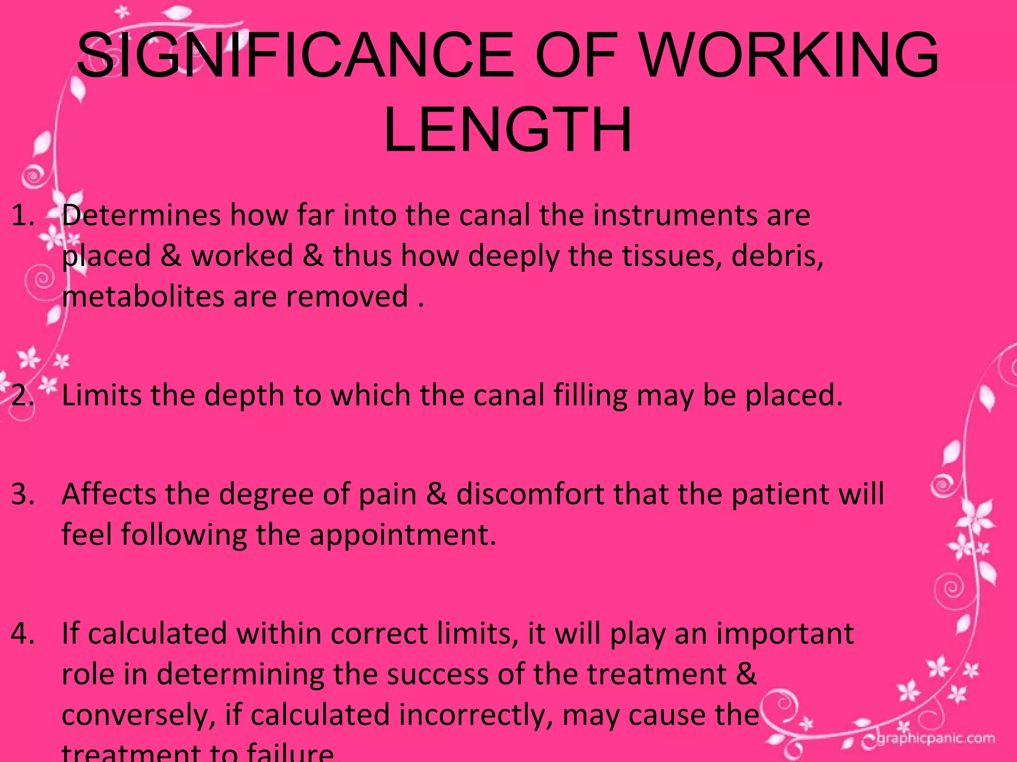 Working Length Determination Ppt Dental Health Diseases And Conditions