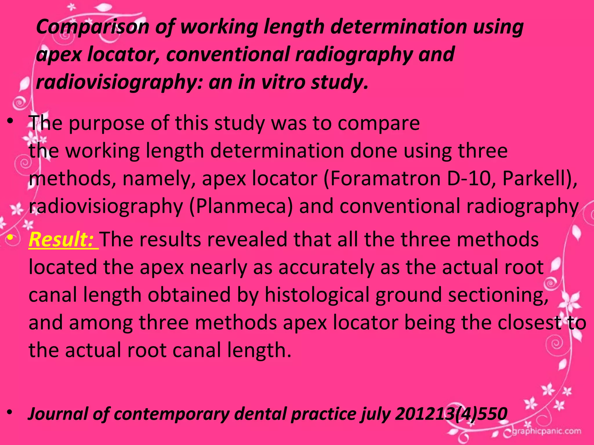 Working length determination | PPT