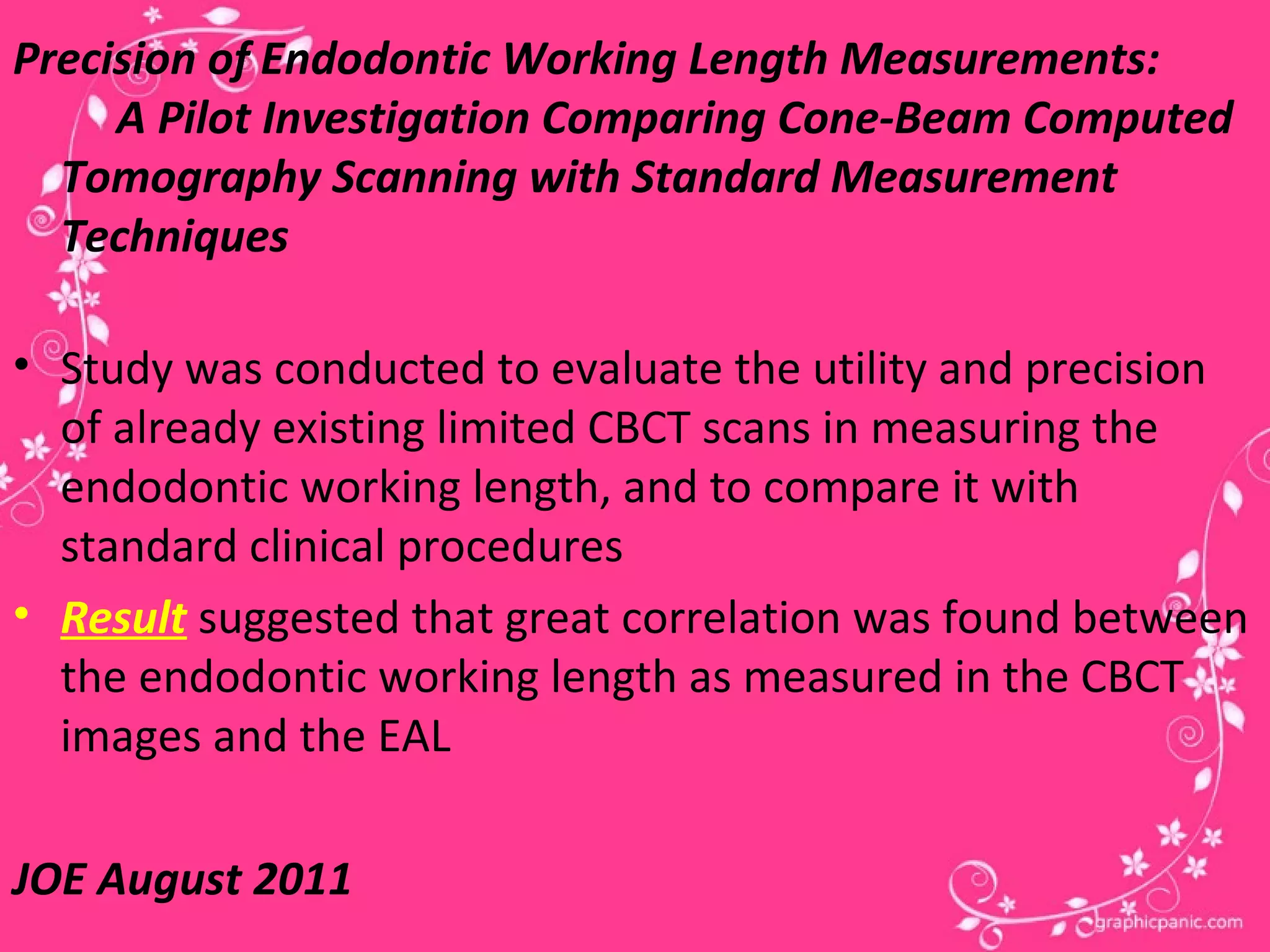 Working length determination | PPT
