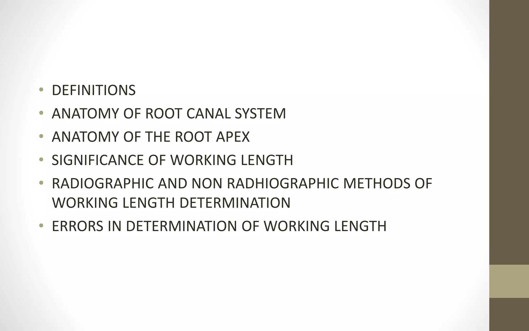 Working length determination | PPTX