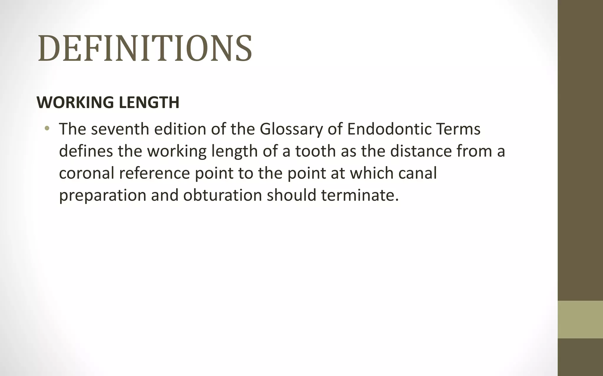 Working length determination | PPTX