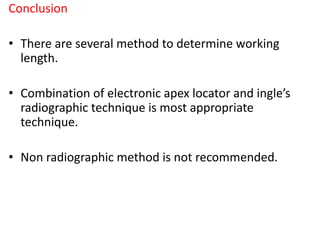 Working length determination | PPTX