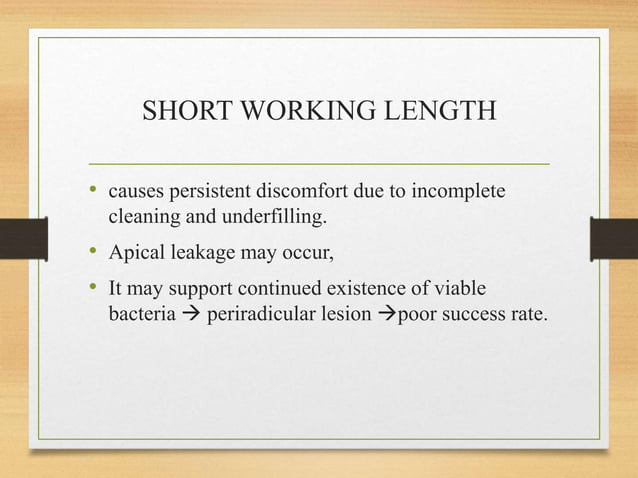 working length determination.pptx | Dental Health | Diseases and Conditions