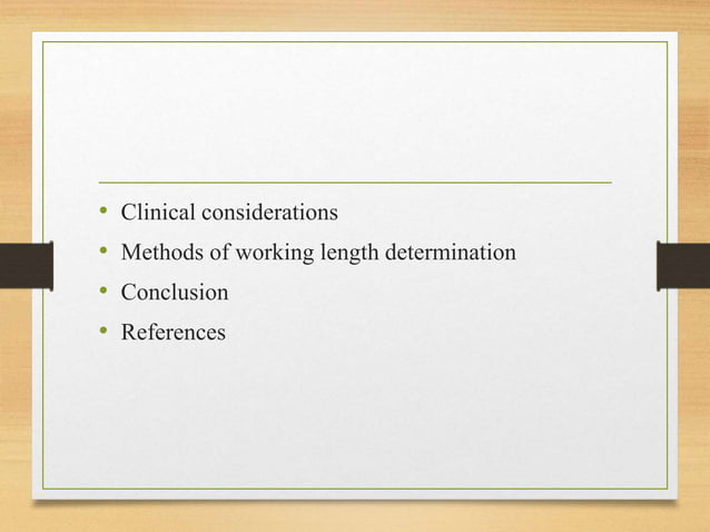 working length determination.pptx | Dental Health | Diseases and Conditions
