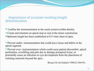Working length determination and apex locator.ppt