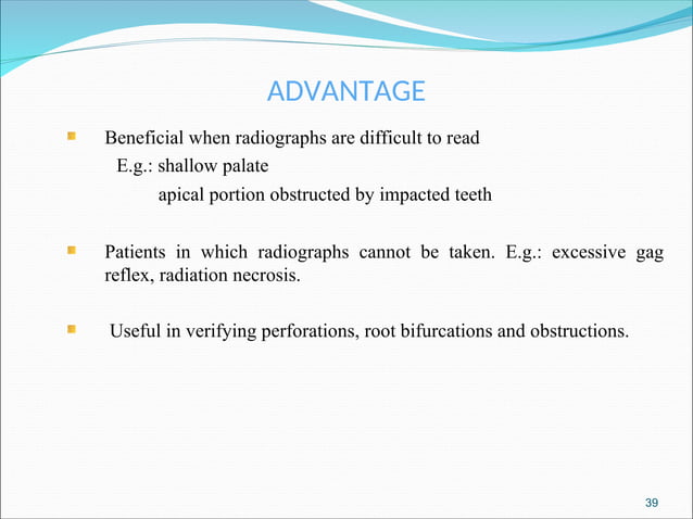 Working Length Determination And Apex Locatorppt