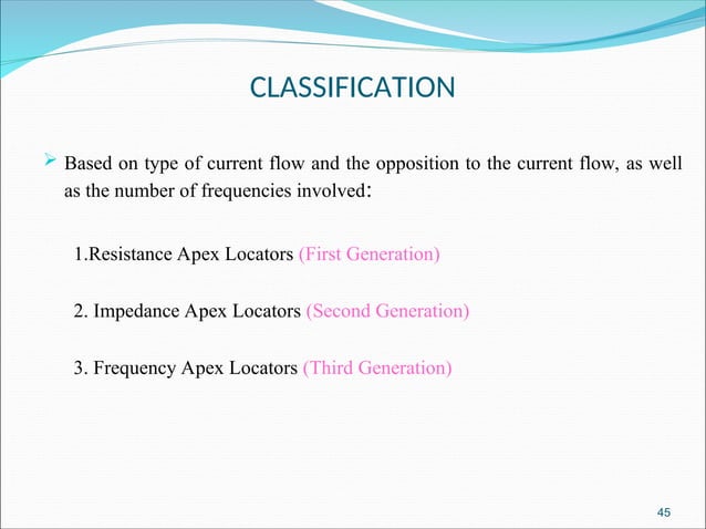 Working Length Determination And Apex Locator Ppt