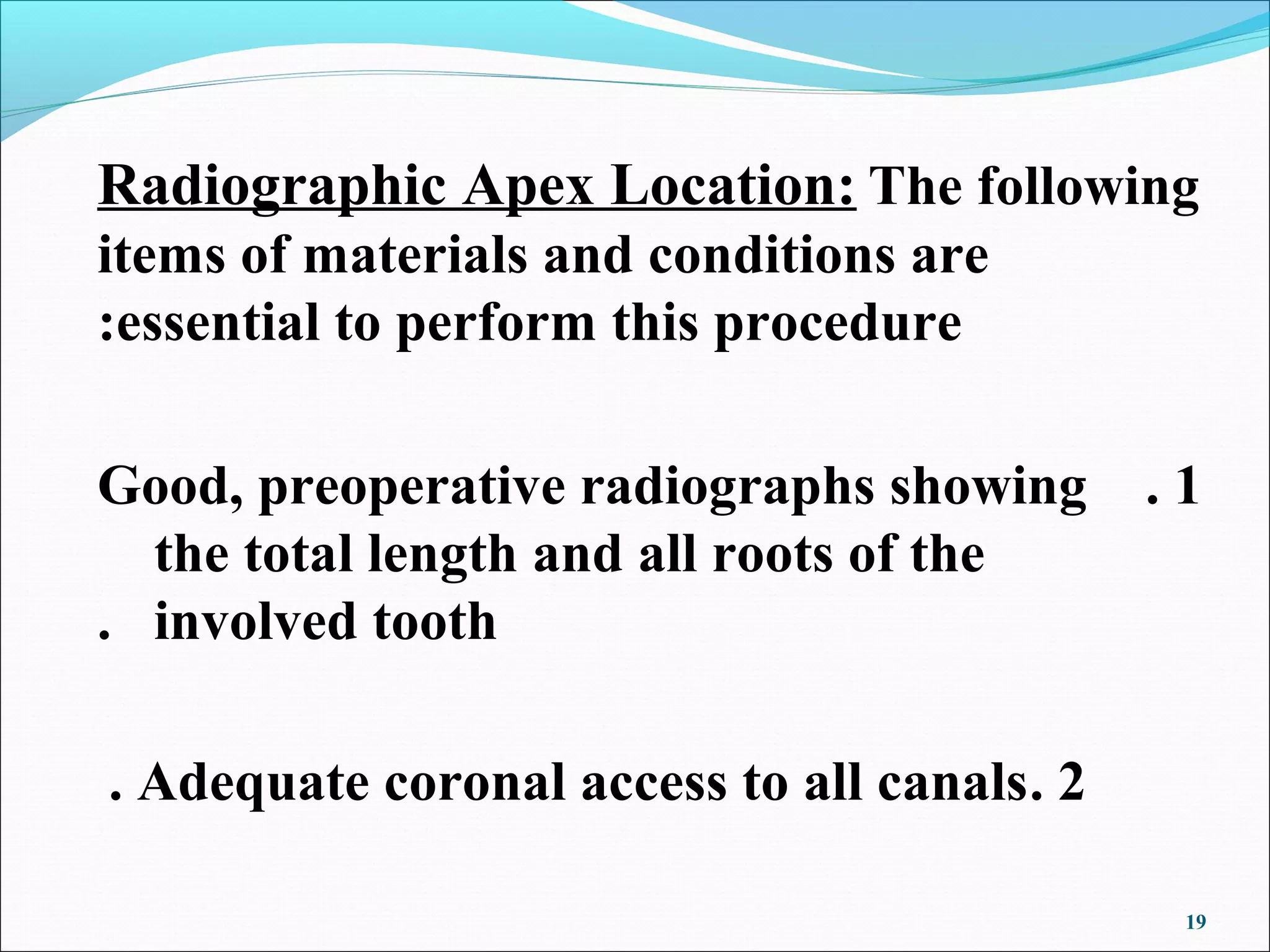 Working Length Determination Ppt