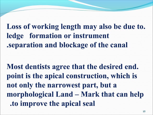 Working length determination | PPT | Dental Health | Diseases and ...