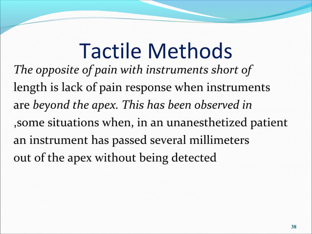 Working length determination | PPT | Dental Health | Diseases and ...