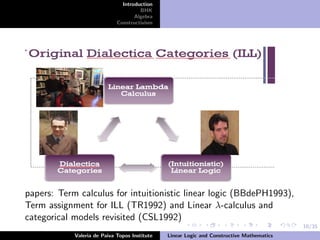 Linear Logic and Constructive Mathematics, after Shulman | PPT